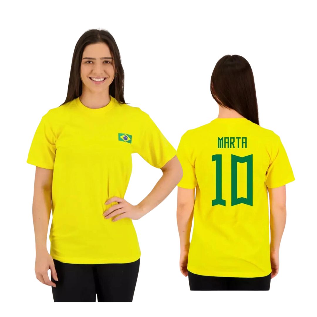 Seleção Brasileira Brazil National Team T-Shirt Marta 10 Shirt ...