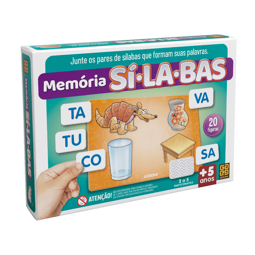 Jogo de Memória Sílabas / Syllable memory game - Grow — Supermarket Brazil