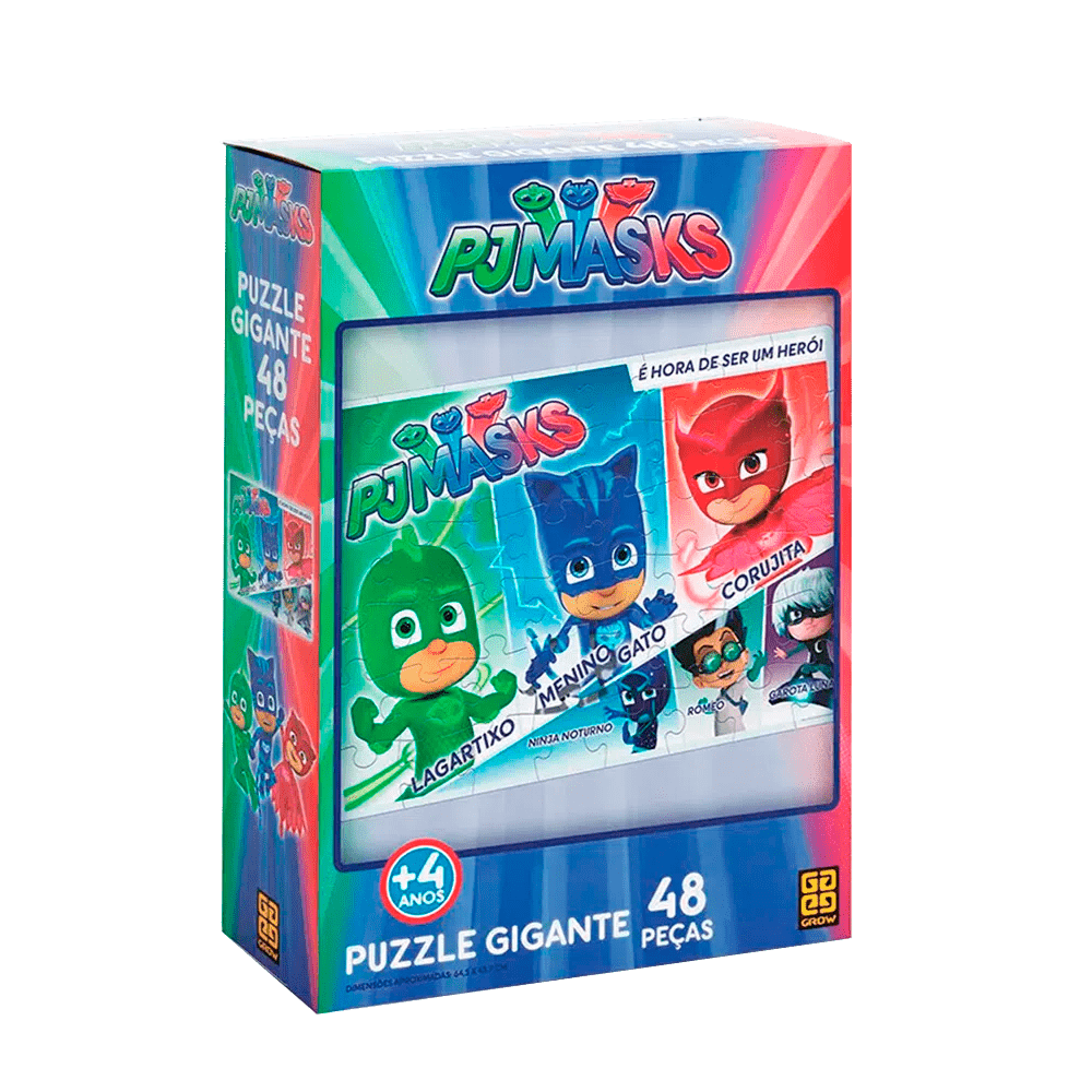 Puzzle Gigante 48 peças PJ Masks / Giant Puzzle 48 Pieces PJ Masks - G ...