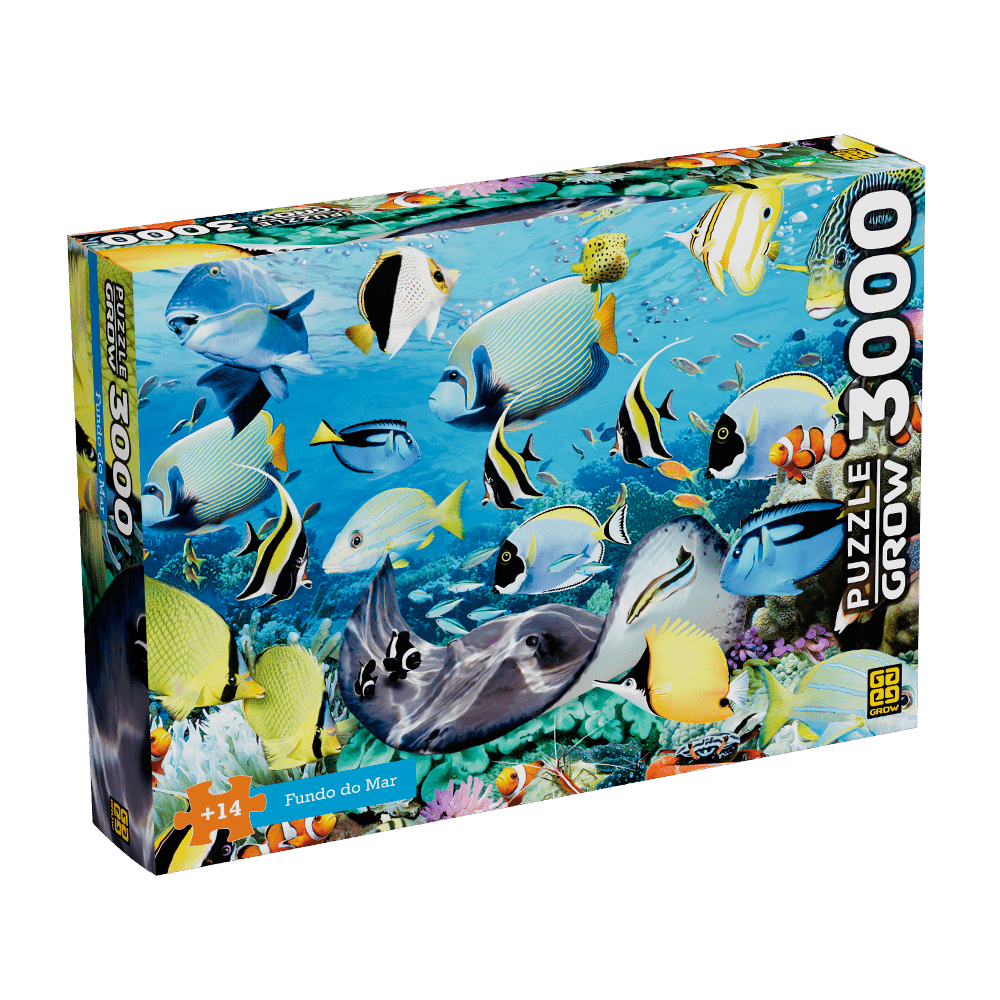 Puzzle 3000 peças Fundo do Mar / Puzzle 3000 pieces sea bottom - Grow ...