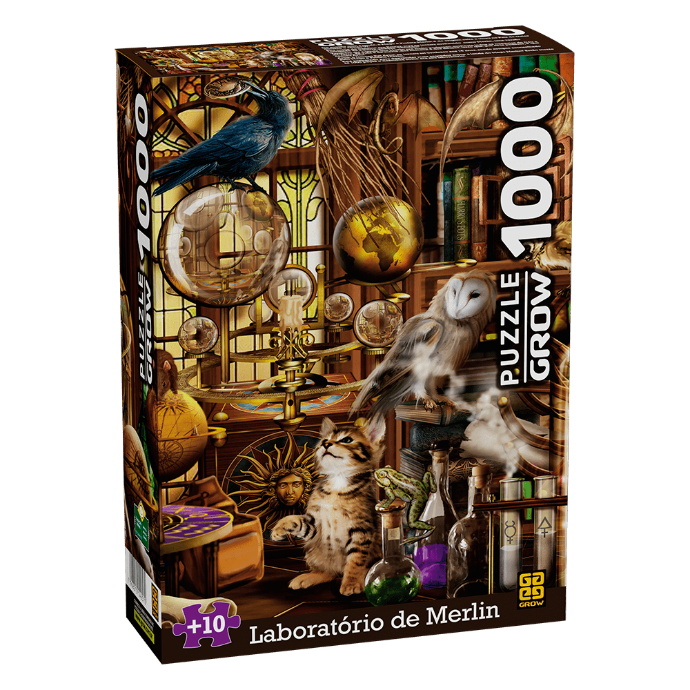 Puzzle 1000 peças Laboratório de Merlin / Puzzle 1000 Parts Merlin Lab ...
