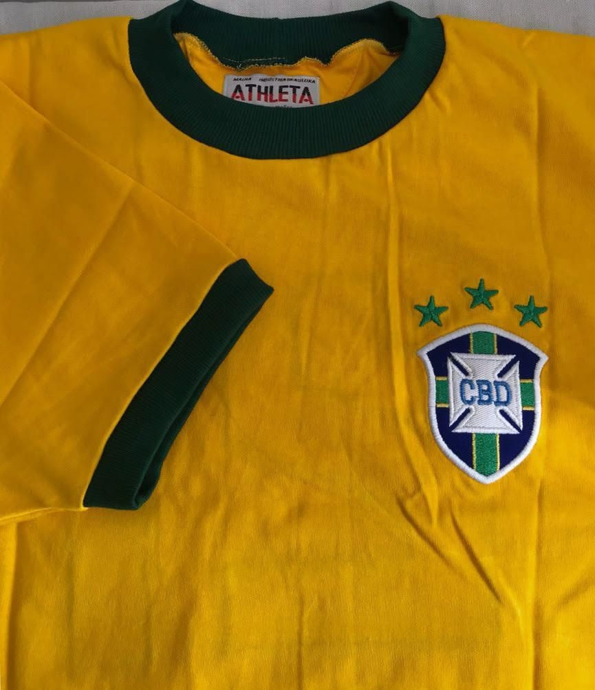 Pele Brazilian Soccer Jersey Team 1974 - Original Retro Athleta ...