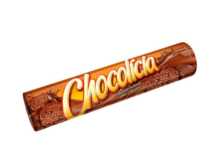 Biscoito CHOCOLÍCIA Recheio de Chocolate Pacote 132g — Supermarket Brazil