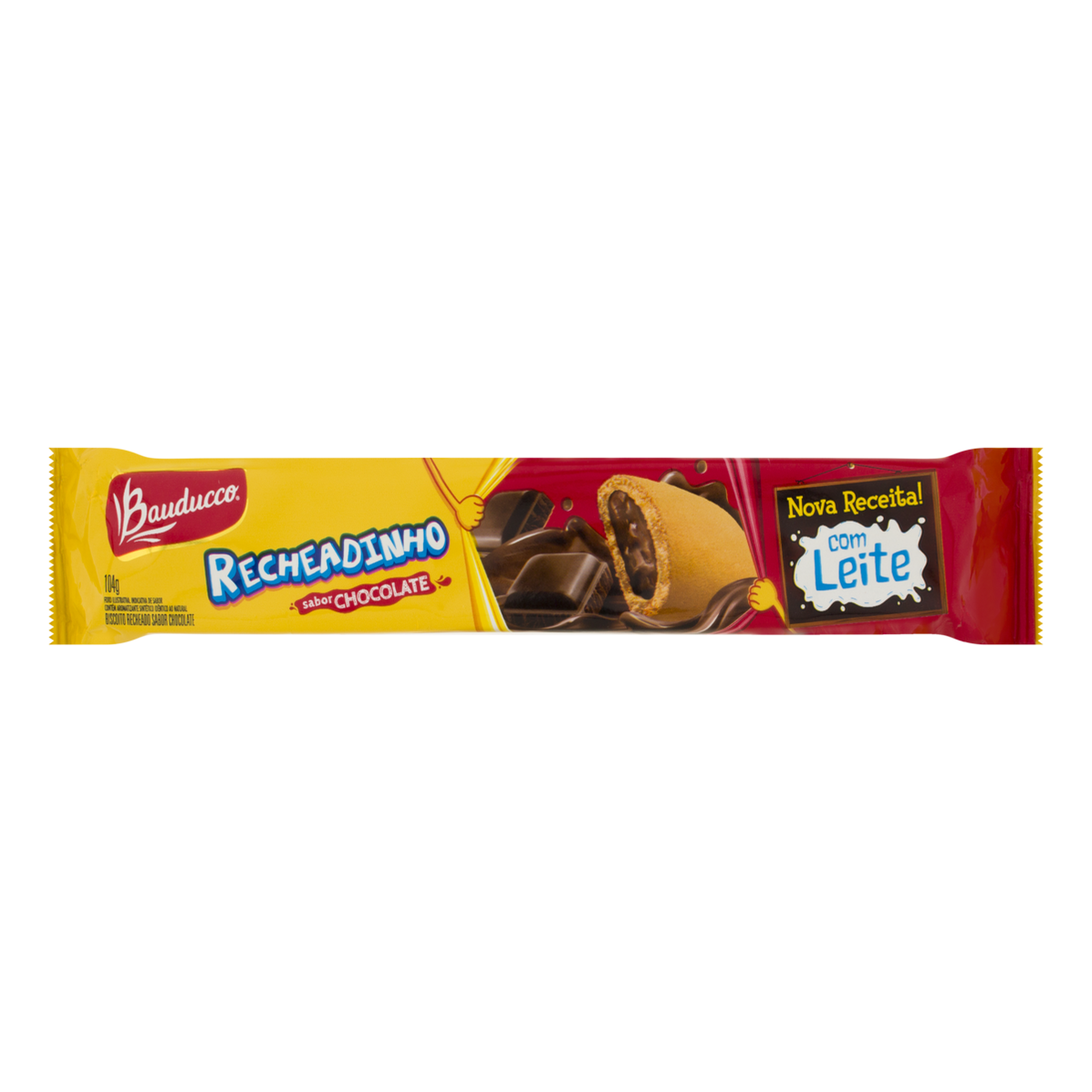 Biscoito BAUDUCCO Recheadinho Sabor Chocolate 104g — Supermarket Brazil