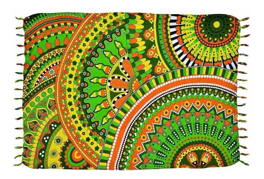 Brazilian Canga Beach Towel Sarong 100% Viscose Original - Mandala 2 ...