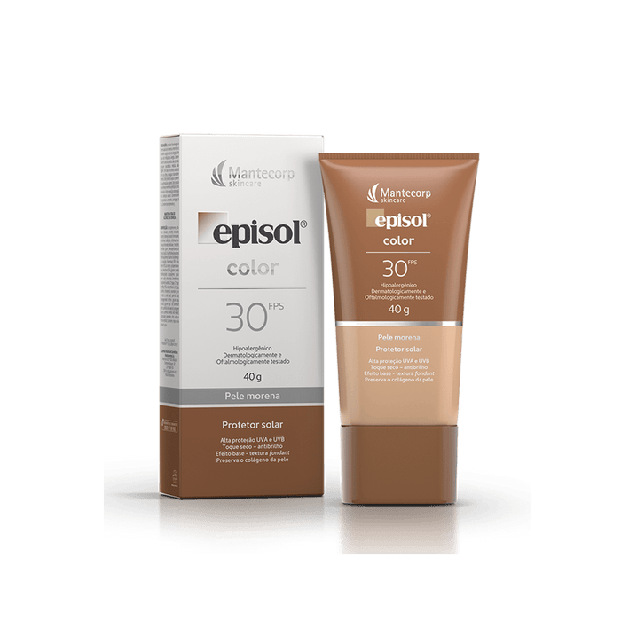 Sunscreen Facial Protector Episol Color Morena Loc 40g - Mantecorp ...